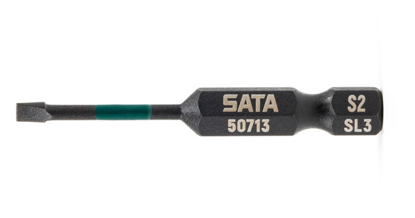 10PC 1/4'' IMPACT BITS, 50MM L, SL 4MM